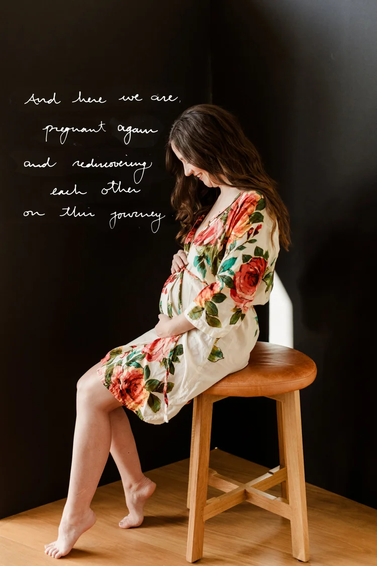 A meaningful maternity boudoir session at the studio — Illuminate Boudoir