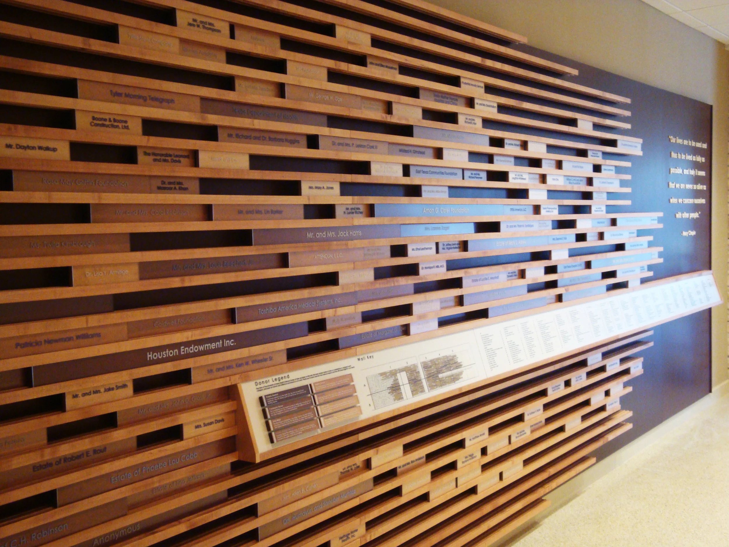 University of Texas Donor Wall — Creative Arts Inc.