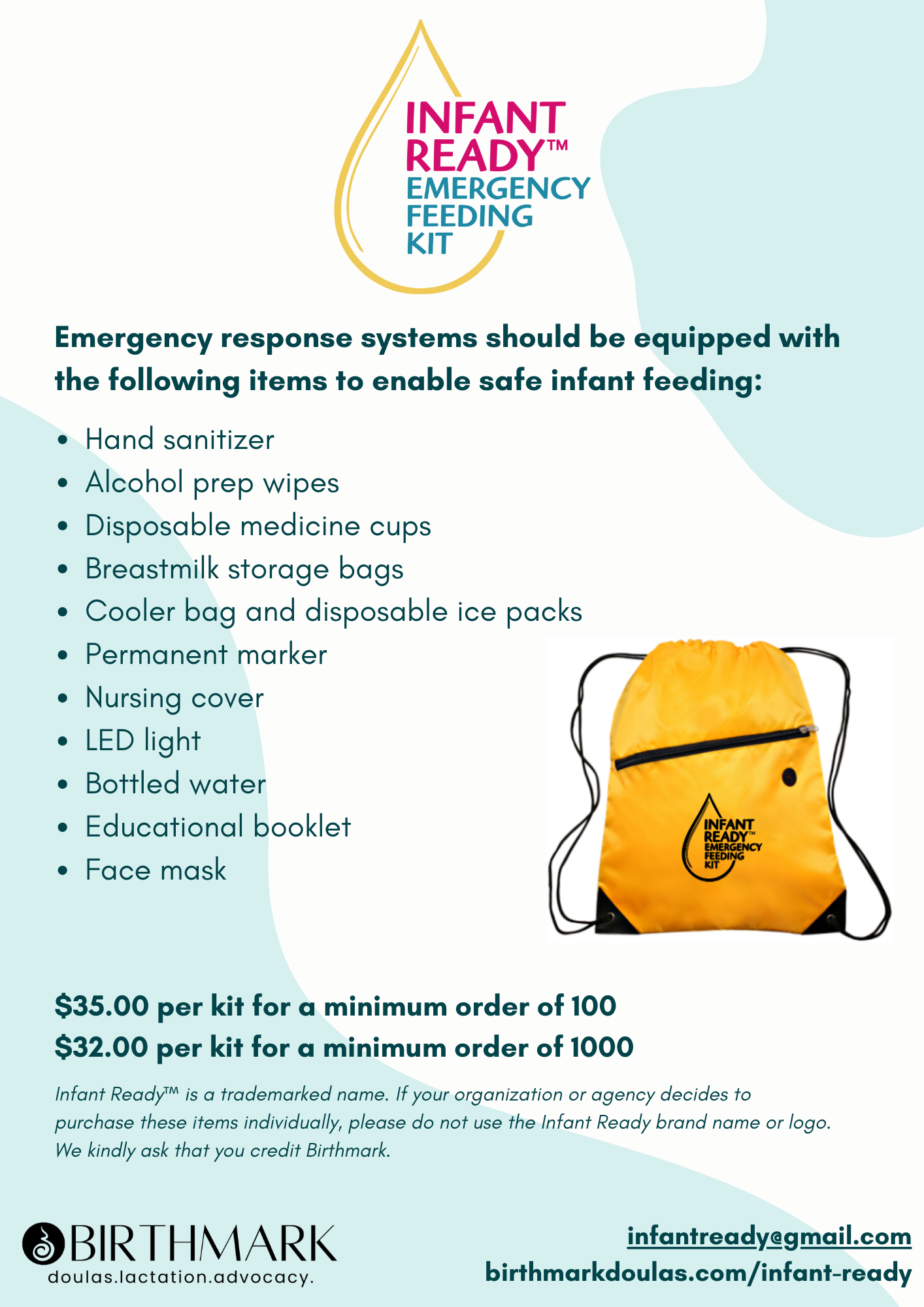 Emergency Feeding Kit — Birthmark: Doulas, Lactation & Advocacy | New ...