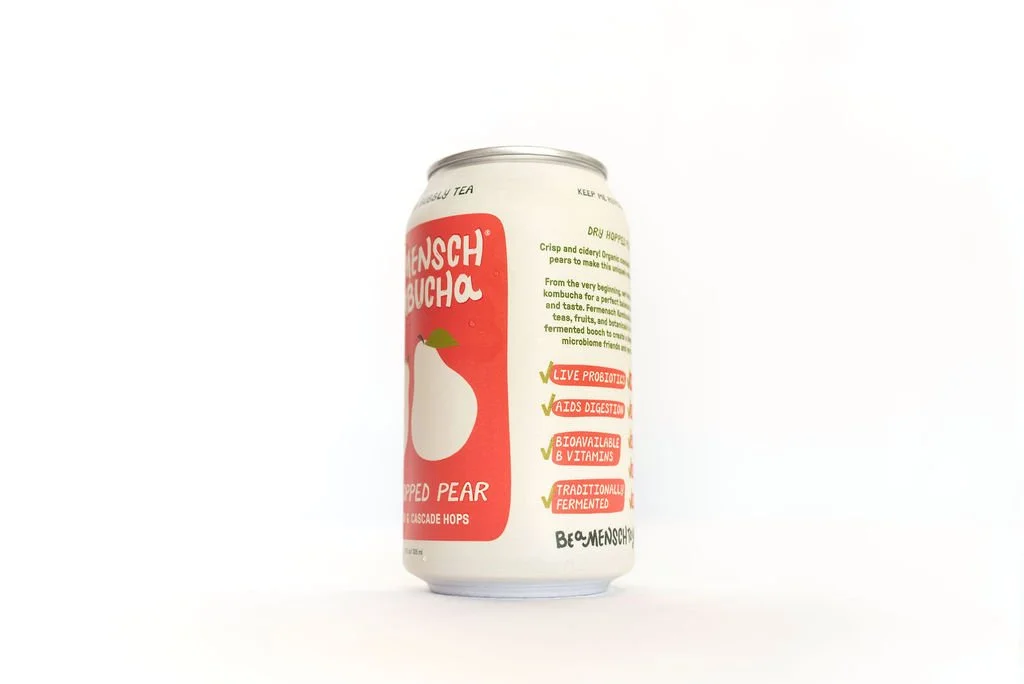 *Dry Hopped Pear* Kombucha 12-Pack — Fermensch Kombucha