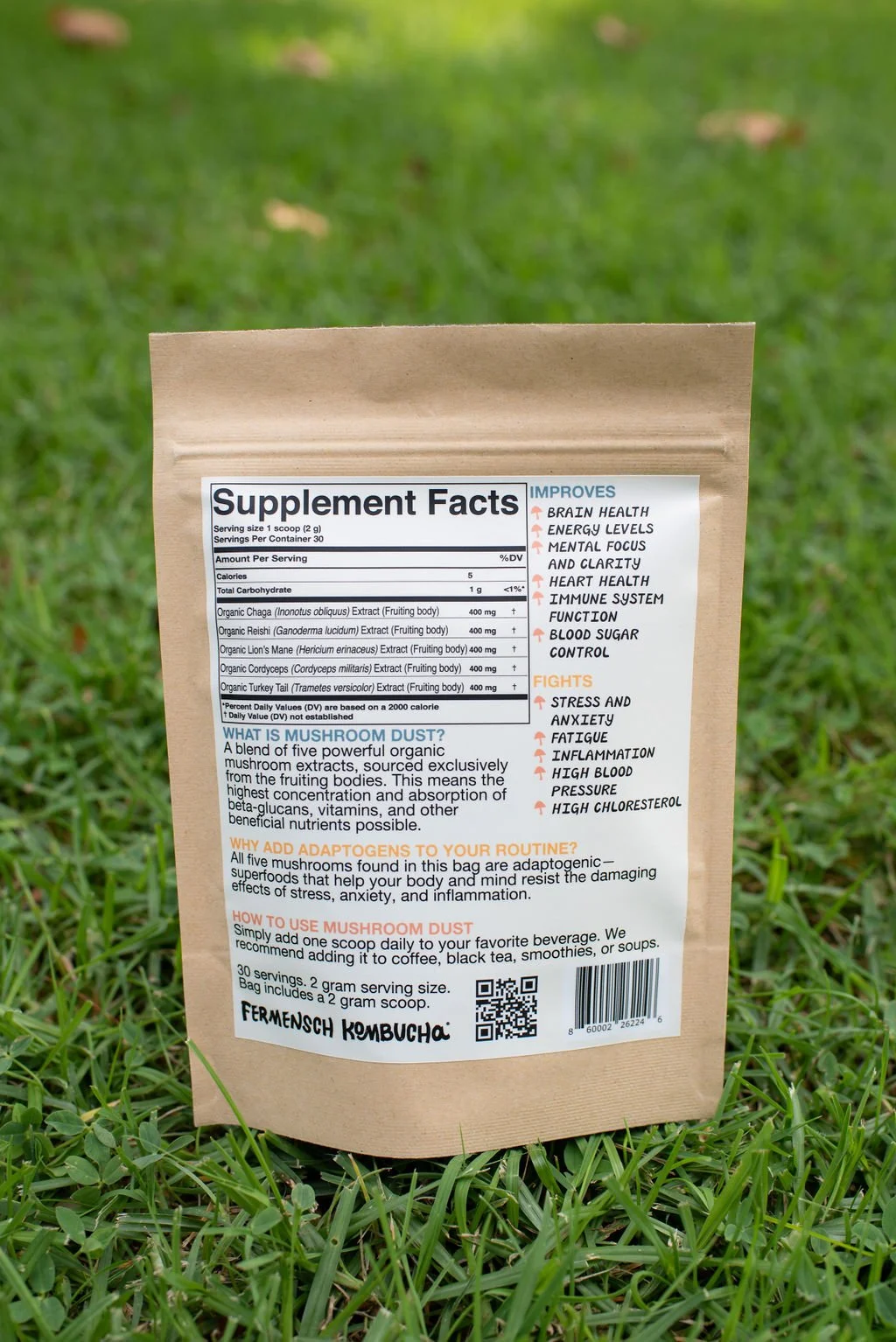 Adaptogenic Mushroom Dust — Fermensch Kombucha