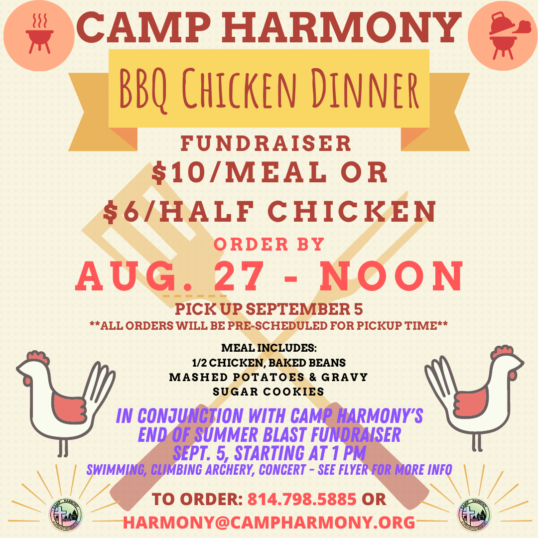 End of Summer Blast & BBQ Chicken Fundraiser — Camp Harmony ...