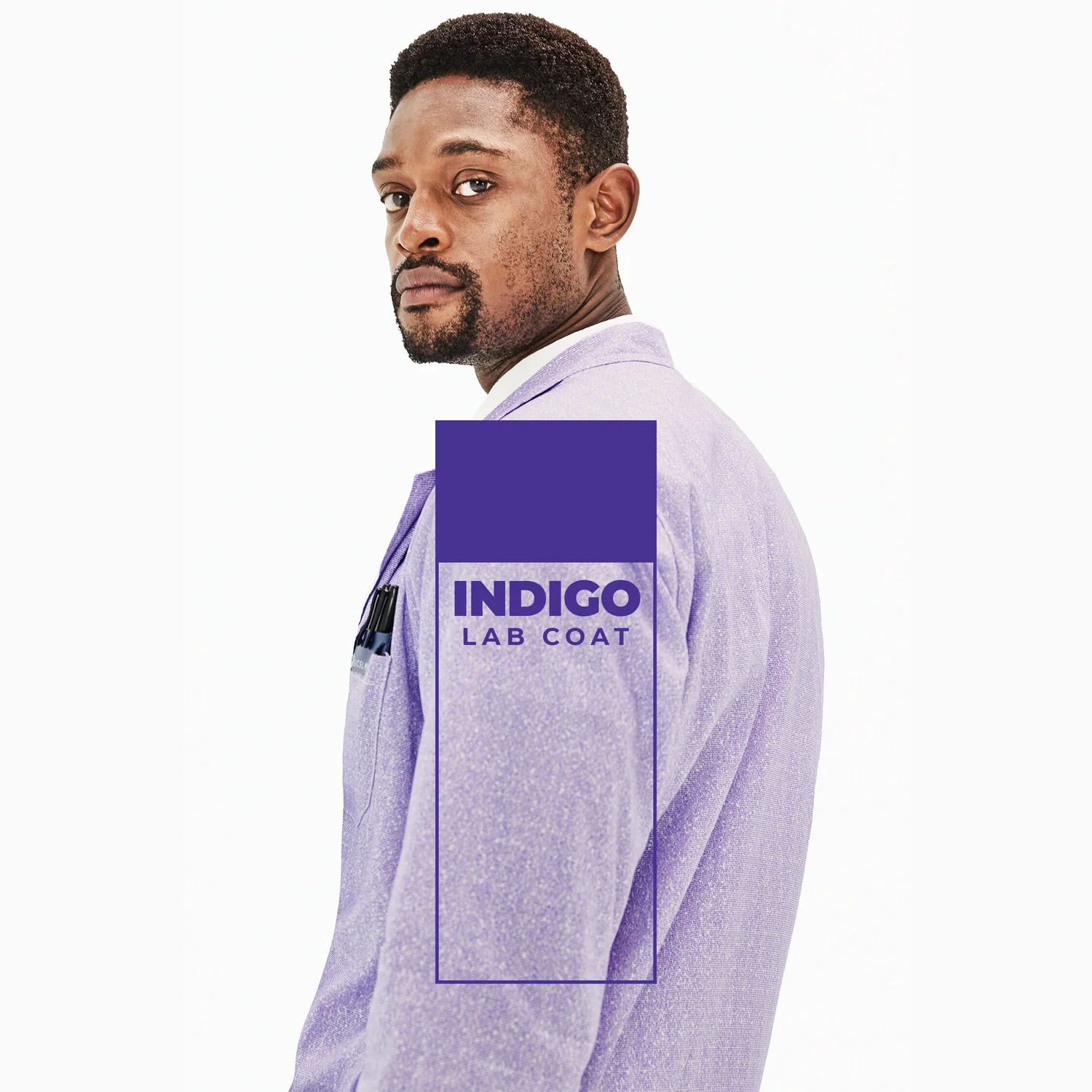 Indigo Lab Coat — Andrew Rizzi