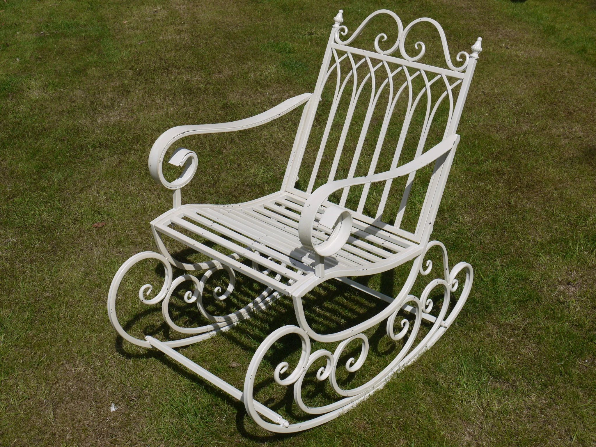Wrought iron rocking chair