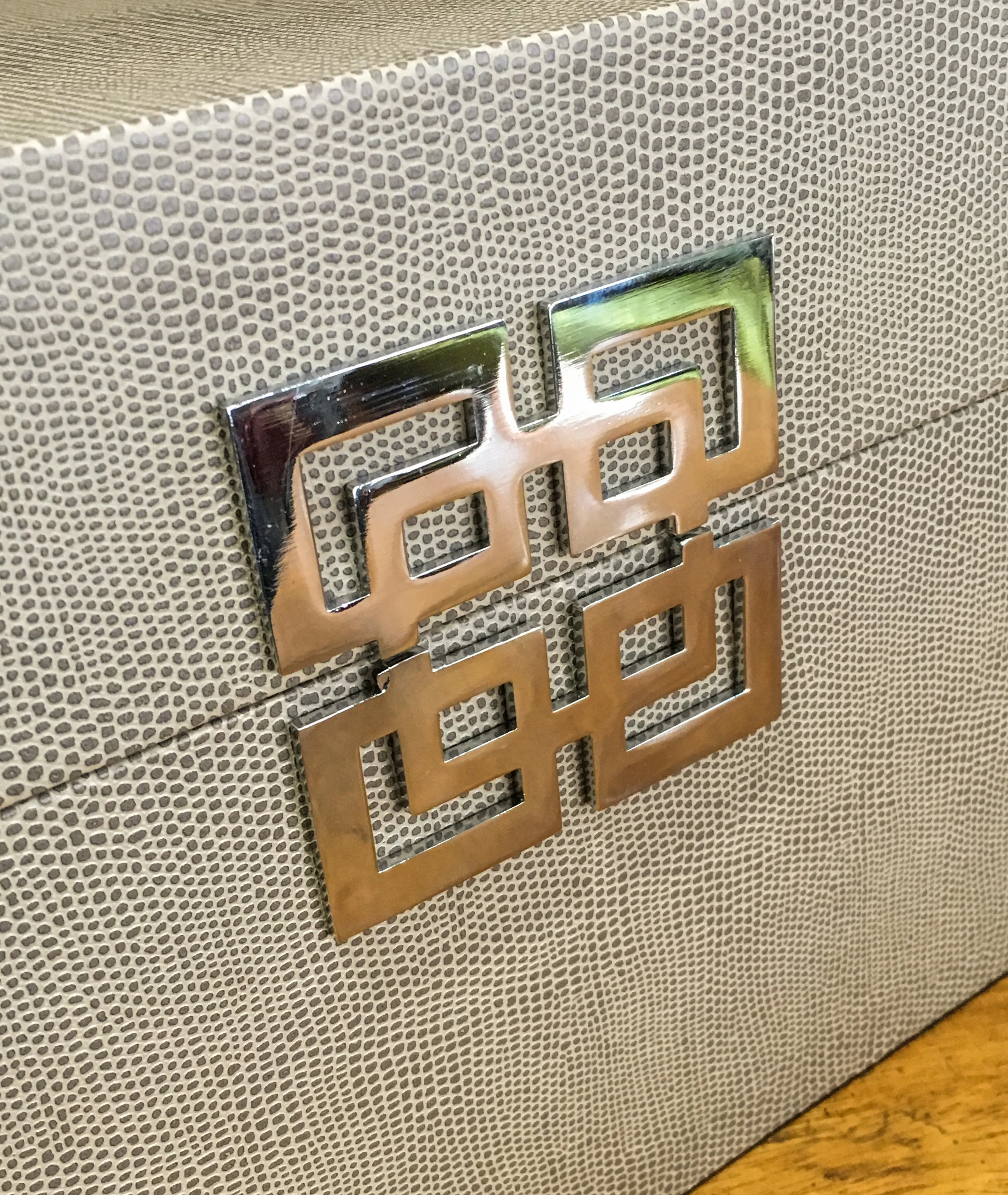 A large box in faux shagreen finish