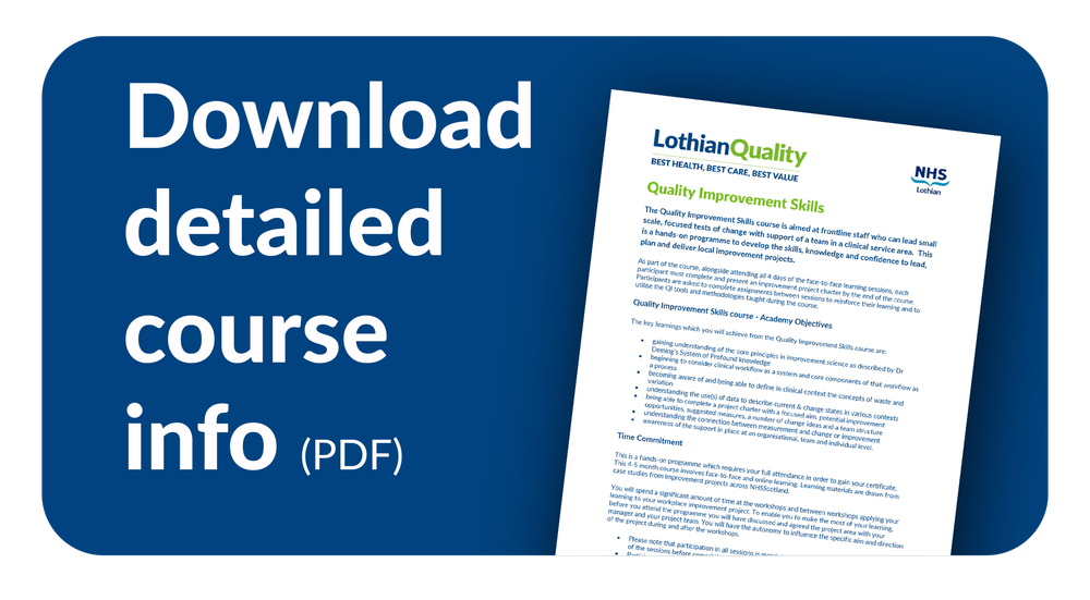 Quality Improvement Skills Course — Lothian Quality