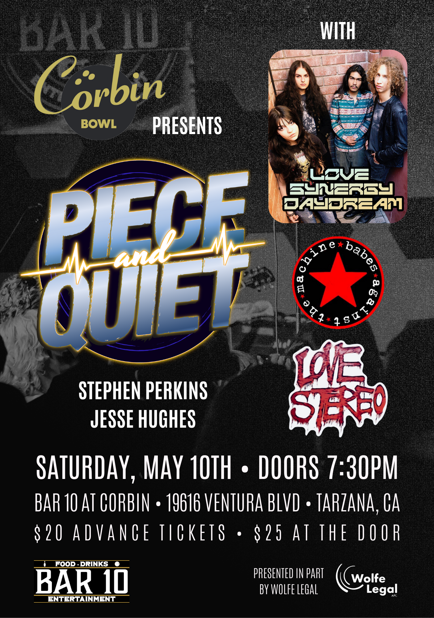 Piece and Quiet featuring Stephen Perkins and Jesse Hughes, with ...