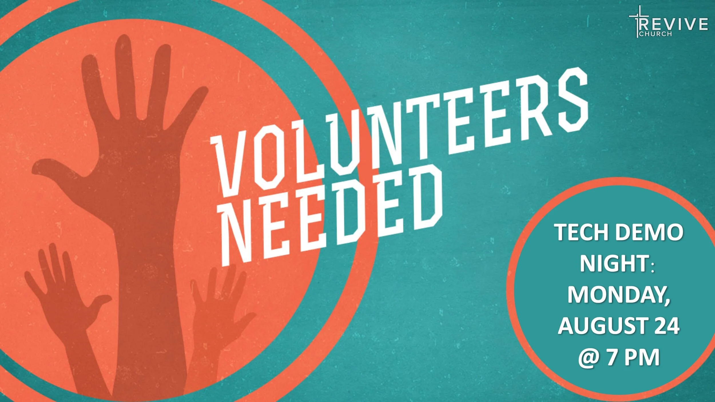 Church Volunteers Needed