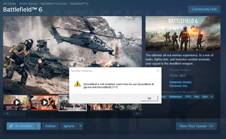 Battlefield 6 Requires Secure Boot – How to Fix It — Too Much Gaming | Video Games Reviews, News ...