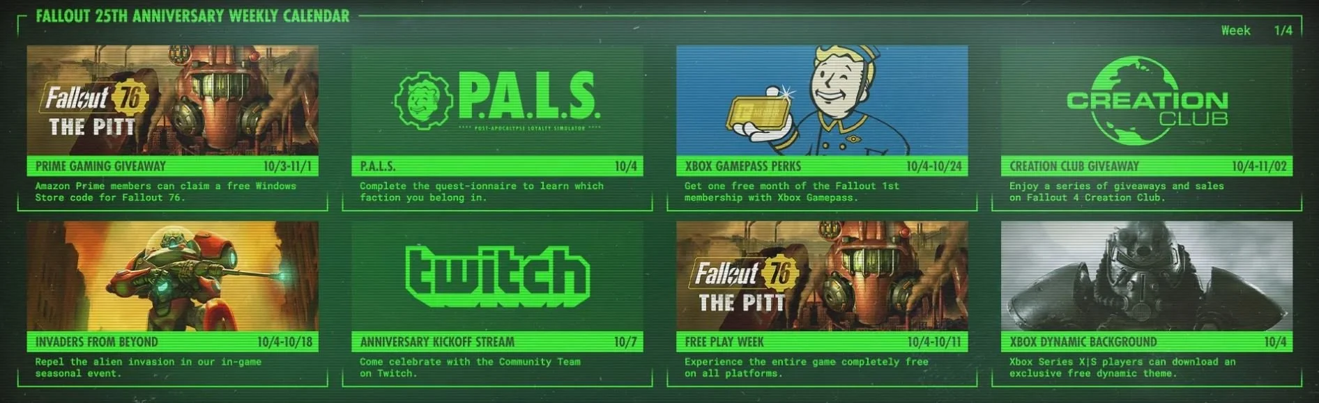 Bethesda celebrates 25 years of Fallout, multiple events planned this ...