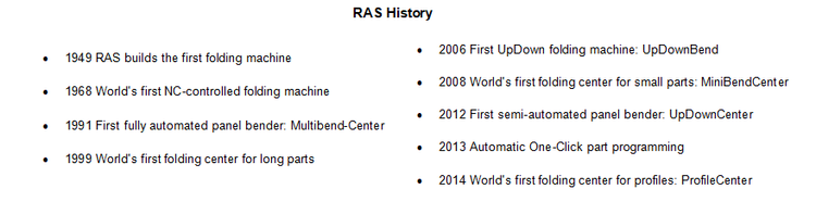 RAS Folding Machines — Metal Fabrication Machinery BluTec