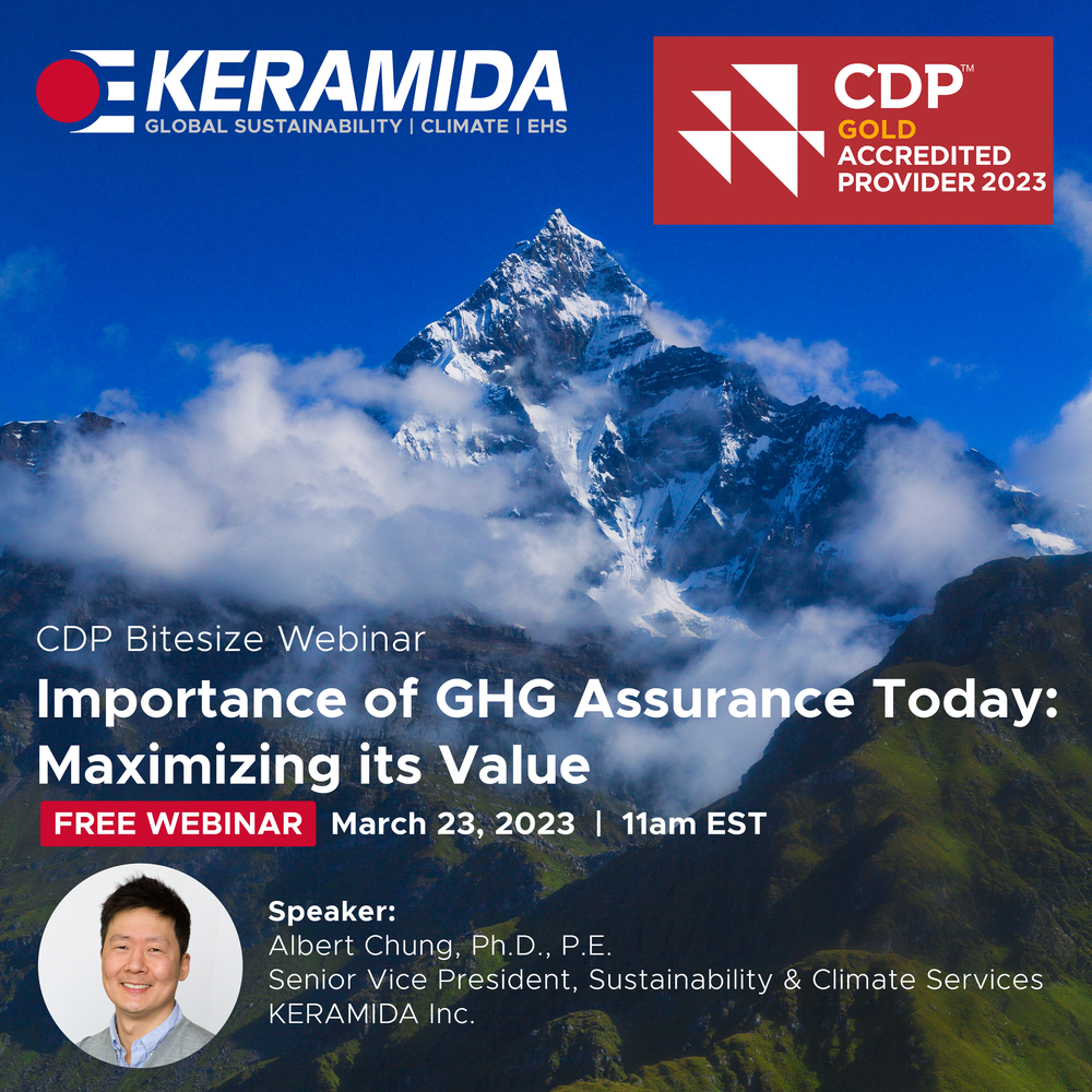 KERAMIDA – CDP Webinar: Importance of GHG Assurance Today: Maximizing its Value — KERAMIDA Inc.