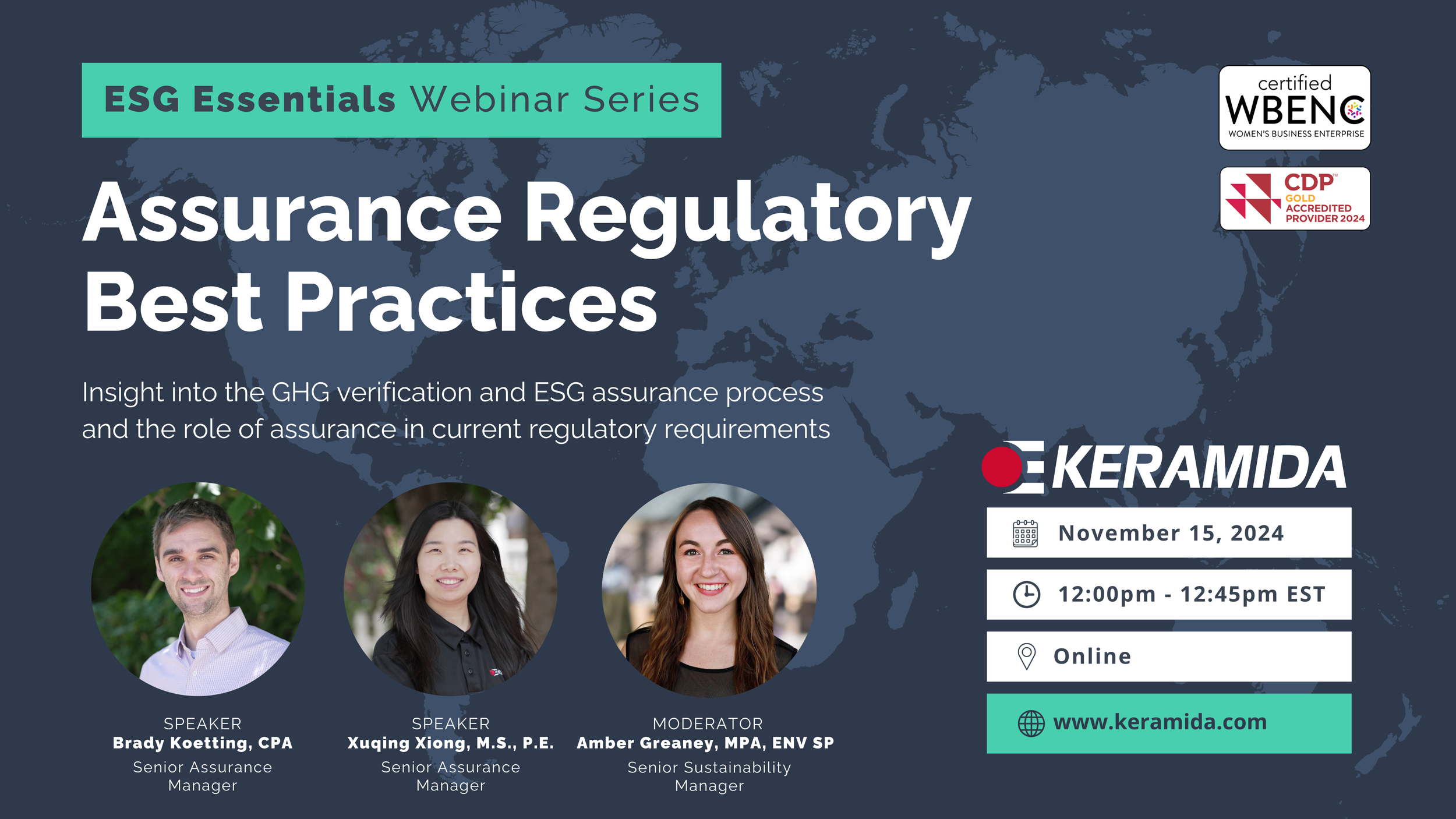 ESG Essentials Webinar: Assurance Regulatory Best Practices — KERAMIDA Inc.