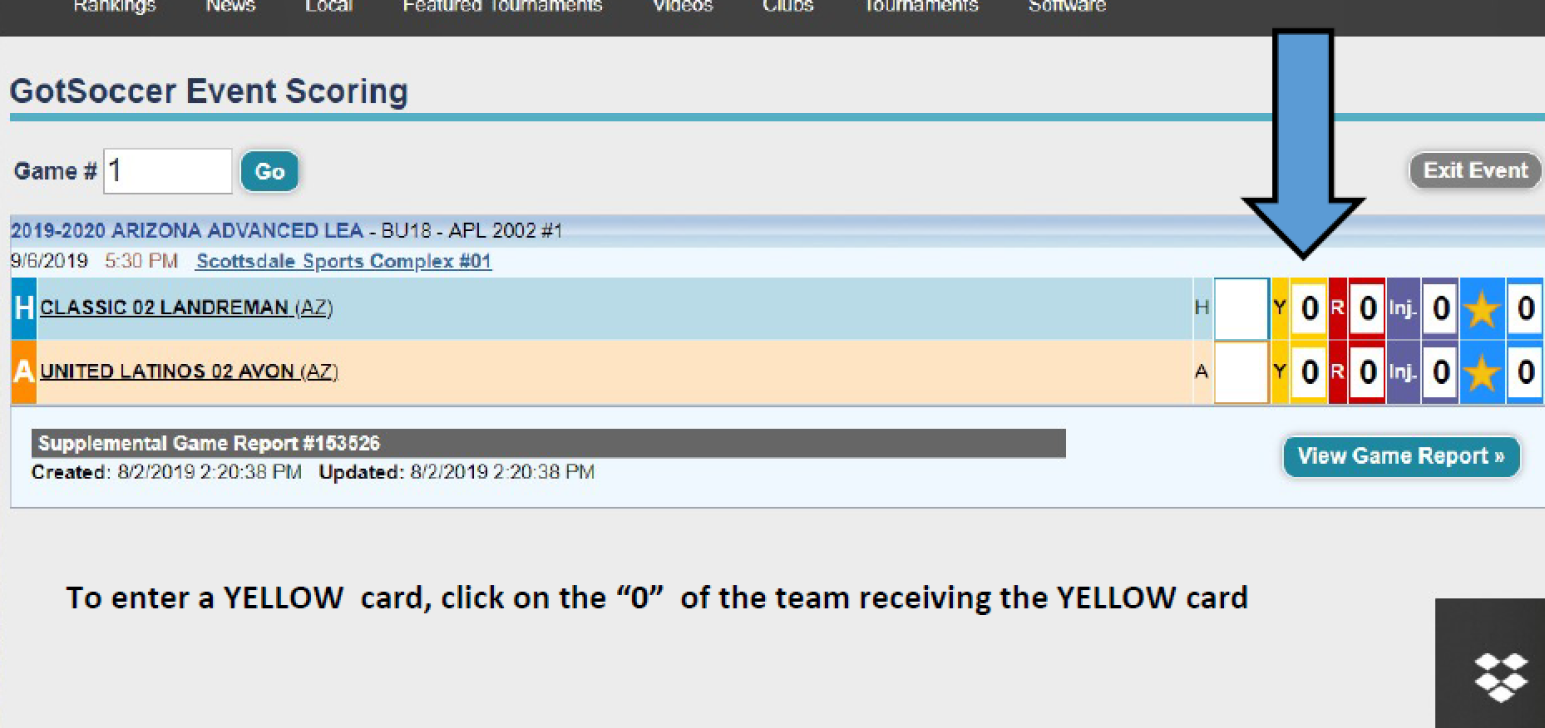 Red Card Reporting — ASRA