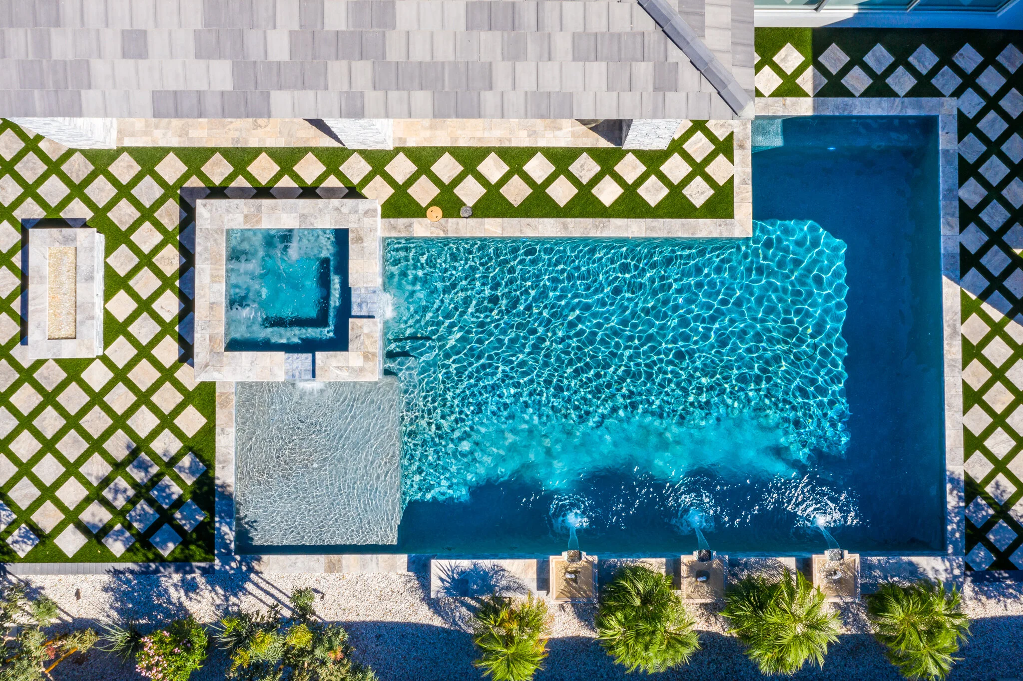 Geometric Swimming Pool Designs — Presidential Pools, Spas & Patio of ...