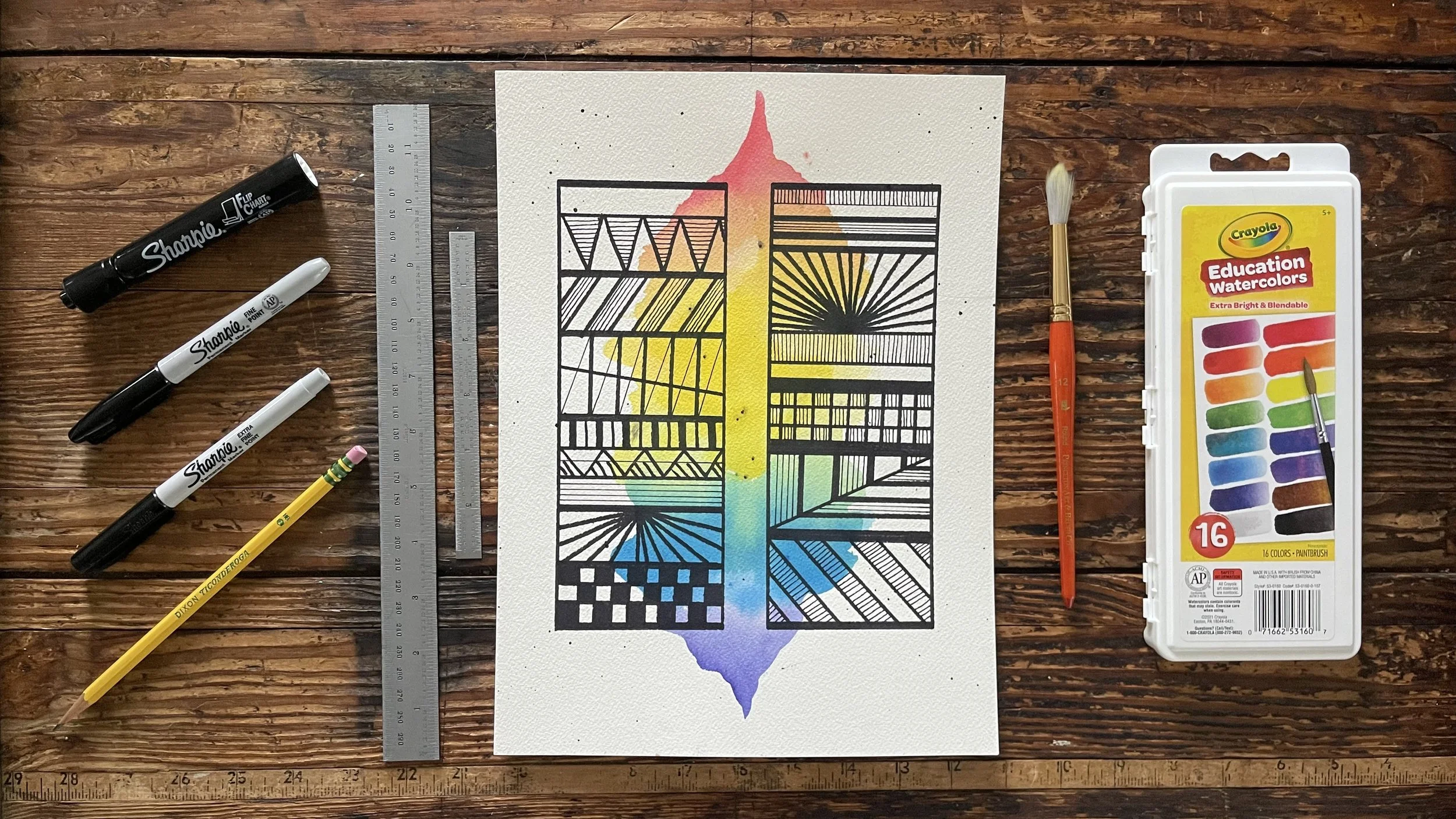 Double Shape Zentangle Lesson — Art with Coach T