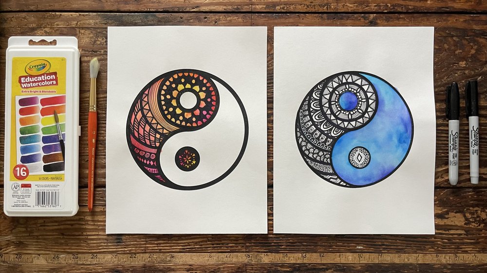 Yin Yang Zentangle Lesson — Art with Coach T