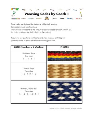 Weaving Codes Landing Page — Art with Coach T