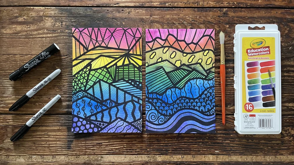 Watercolor Line-scape Lesson — Art with Coach T