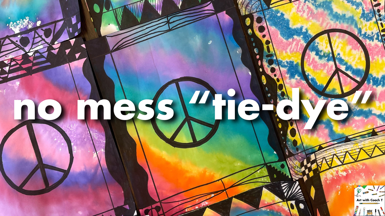 "Tie-Dye" Peace Sign Lesson — Art with Coach T