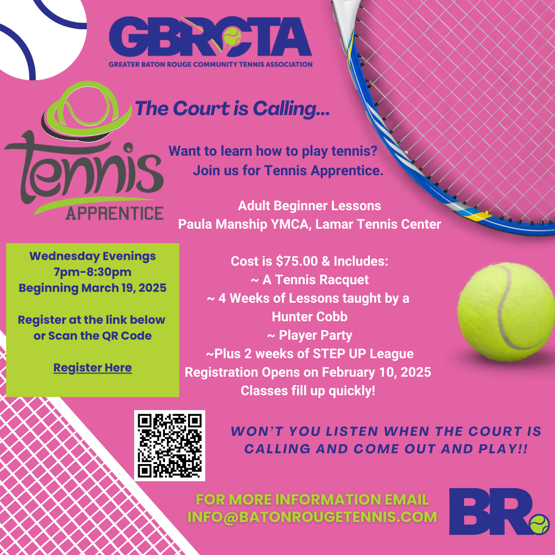 Beginners — Greater Baton Rouge Community Tennis Association
