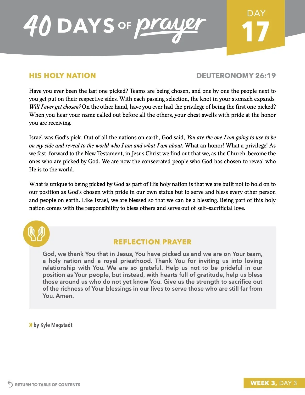 Forty Days of Prayer Day 17 — Christ Community Church