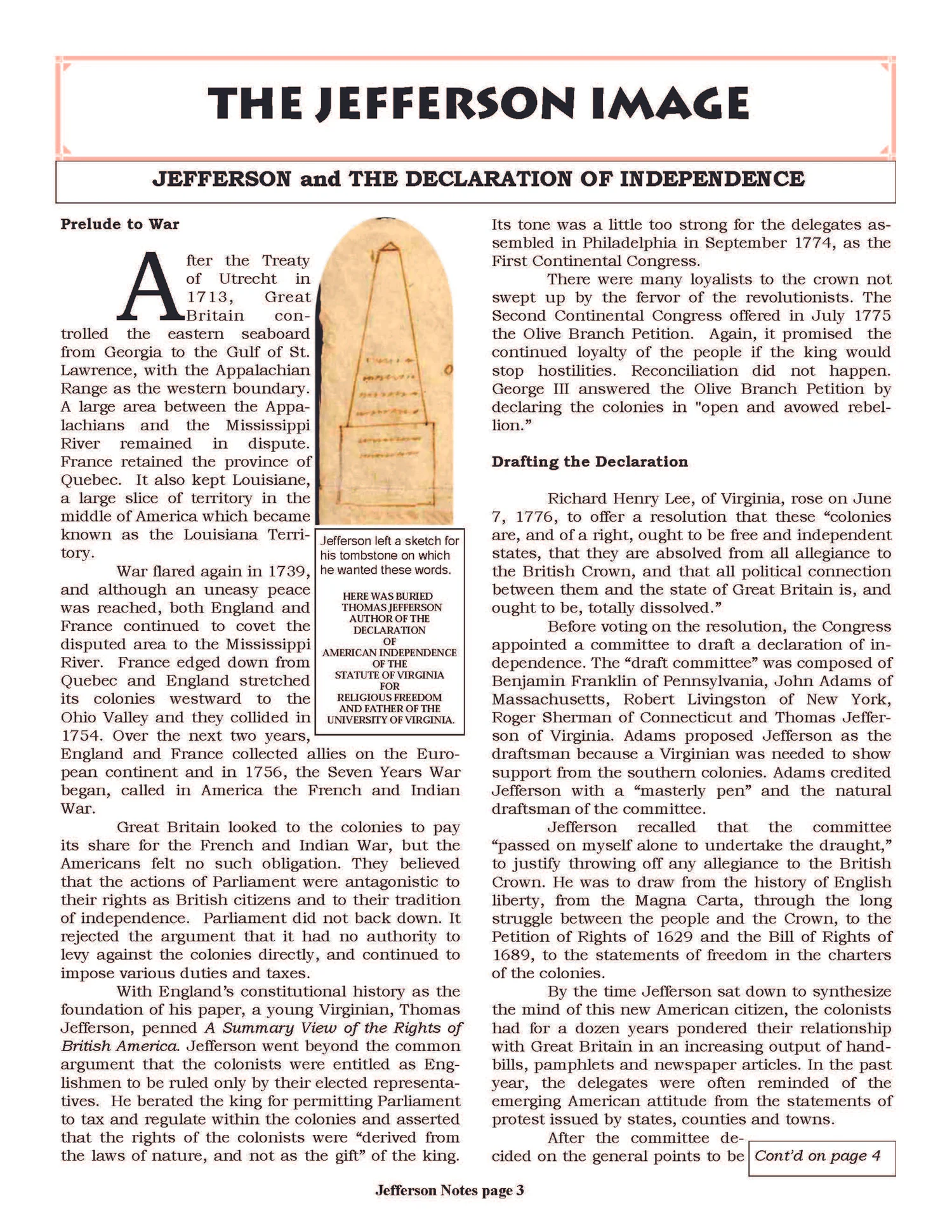 Jefferson Declaration of Independence image — Thomas Jefferson Heritage ...