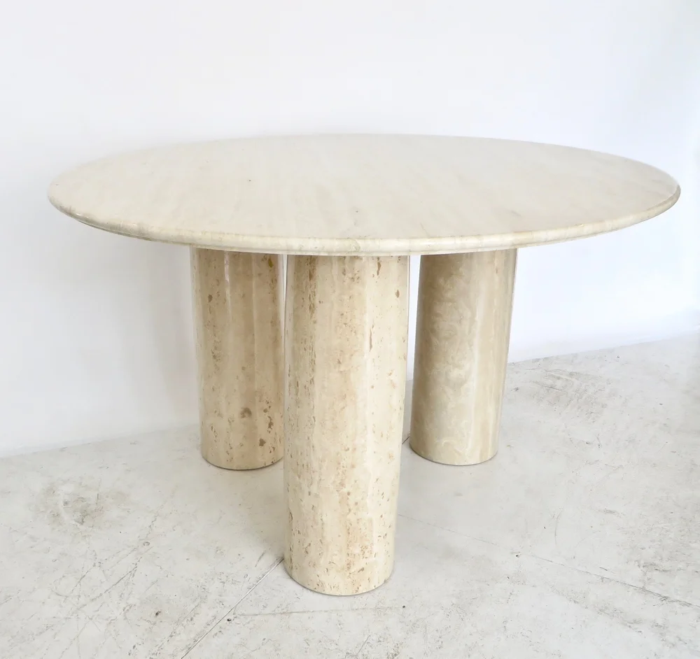 Mario Bellini Italian Travertine Il Colonnato Dining Table for Cassina ...