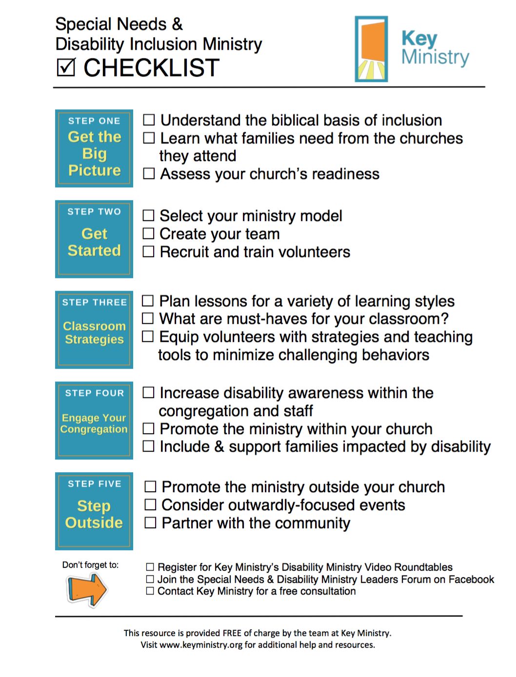 Checklist & Get Started with Special Needs & Disability Inclusion ...