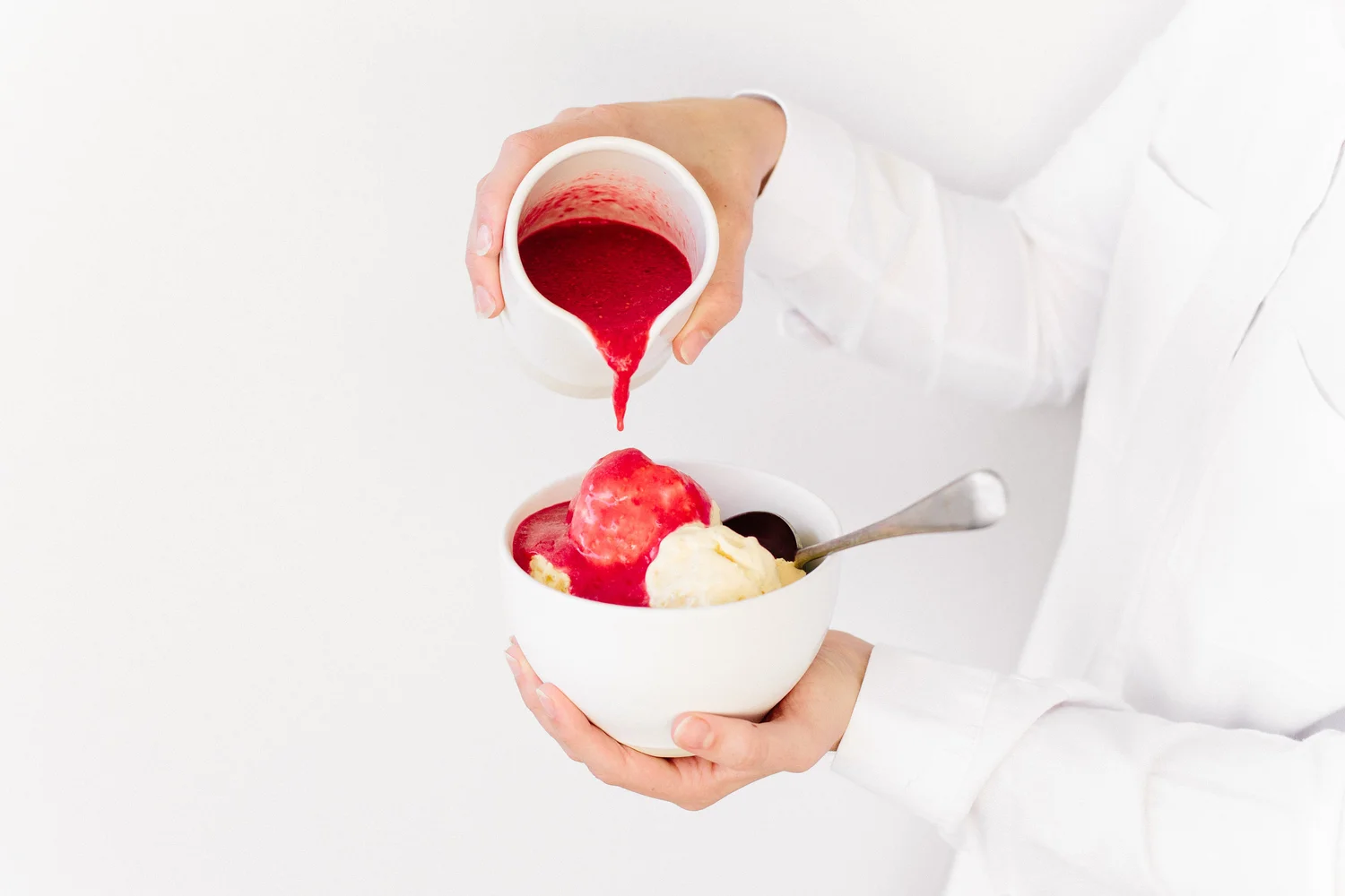 Vanilla Bean Bulletproof Ice-Cream with Raspberry Coulis — Life Of Pie