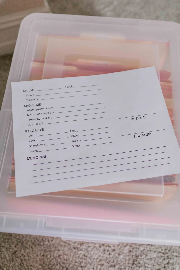 Keepsake Organization Part II: DIY Kids' File Boxes — The Big and Bright