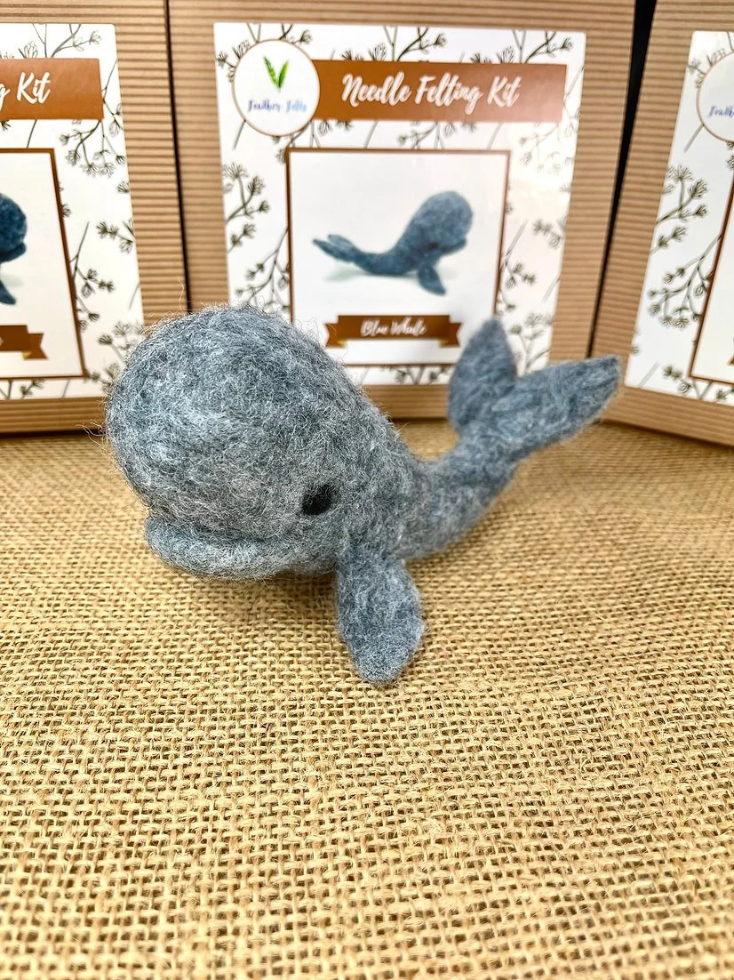 Blue Whale Needle Felting Kit — Fine Fettle Fibres | Knitting Supplies ...