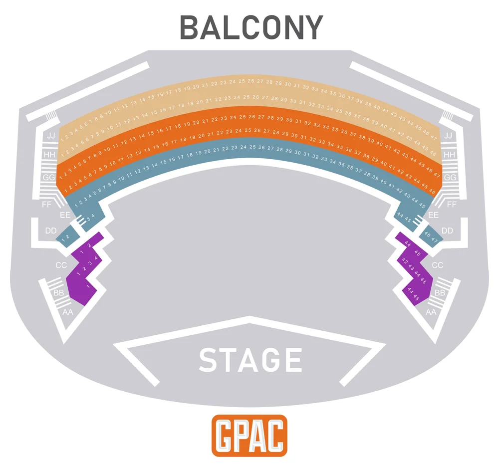 Seating Chart — GPAC | Germantown Performing Arts Center