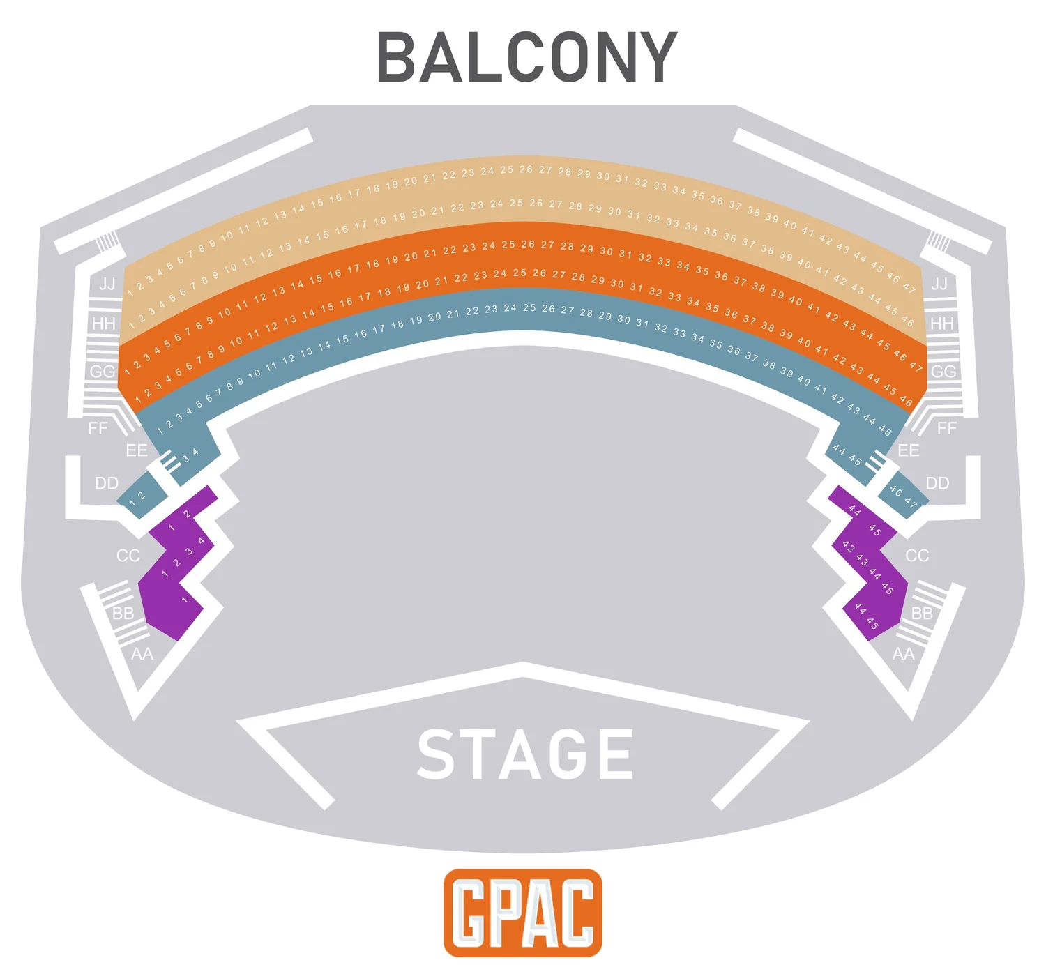 Seating Chart — GPAC | Germantown Performing Arts Center