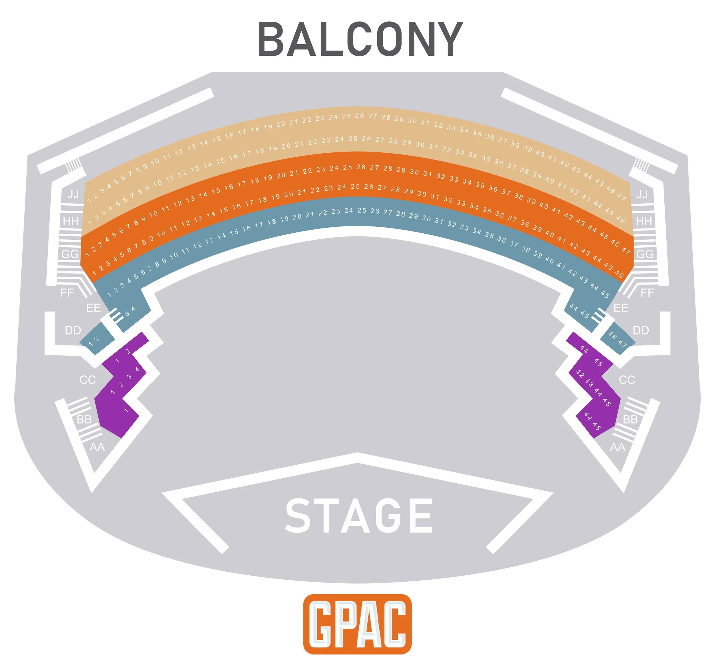 Seating Chart — GPAC | Germantown Performing Arts Center