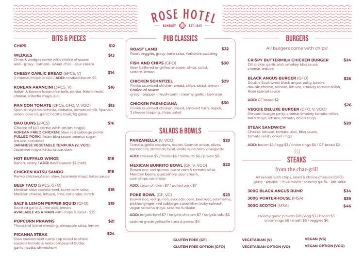 Lunch & Dinner at The Rose Hotel - Bunbury Pub & Restaurant - Kid ...
