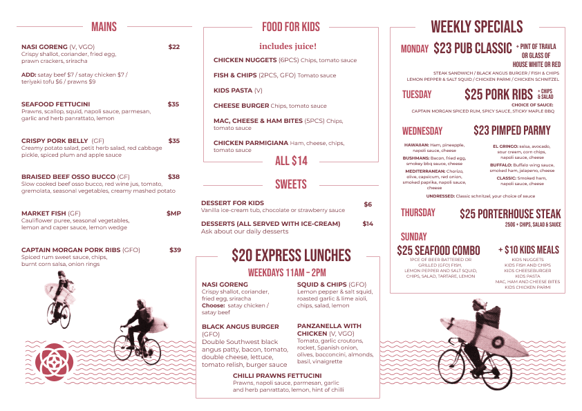 Lunch & Dinner at The Rose Hotel - Bunbury Pub & Restaurant - Kid ...