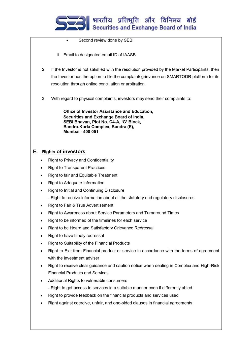 SEBI Disclosures — Fee-only Financial Planner, Investment Advisor ...