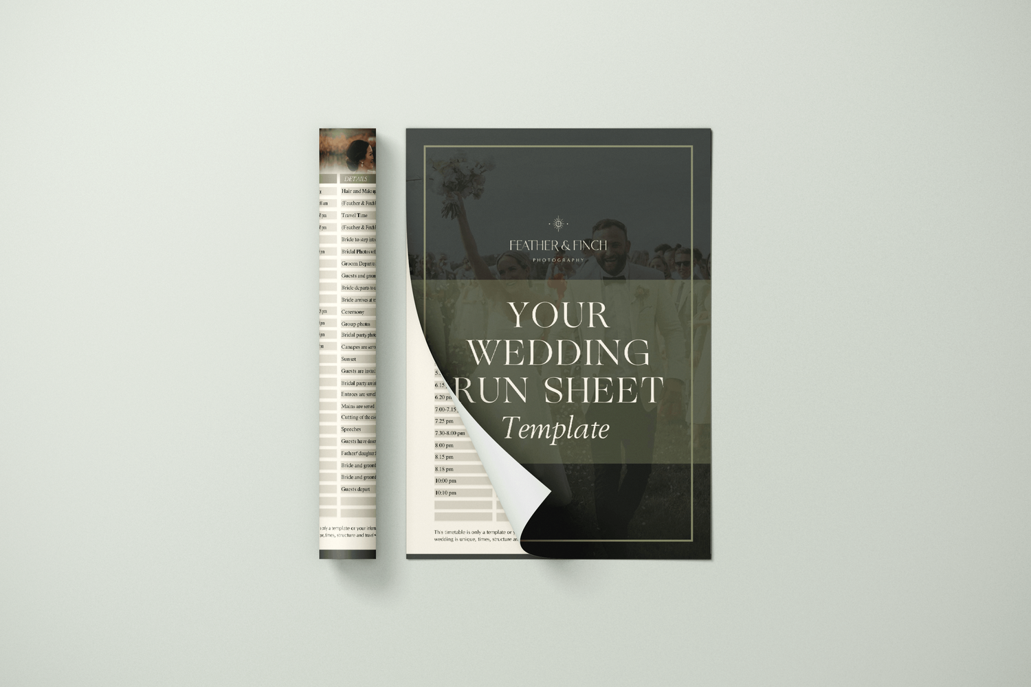 Free Wedding runsheet | Feather and Finch Photography