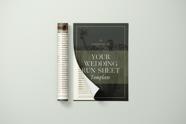Free Wedding runsheet | Feather and Finch Photography
