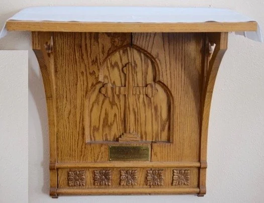 Credence Table M & M — St. John the Baptist Episcopal Church