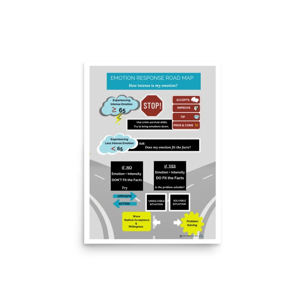 Emotion Response Roadmap (horizontal) — DBT in Schools