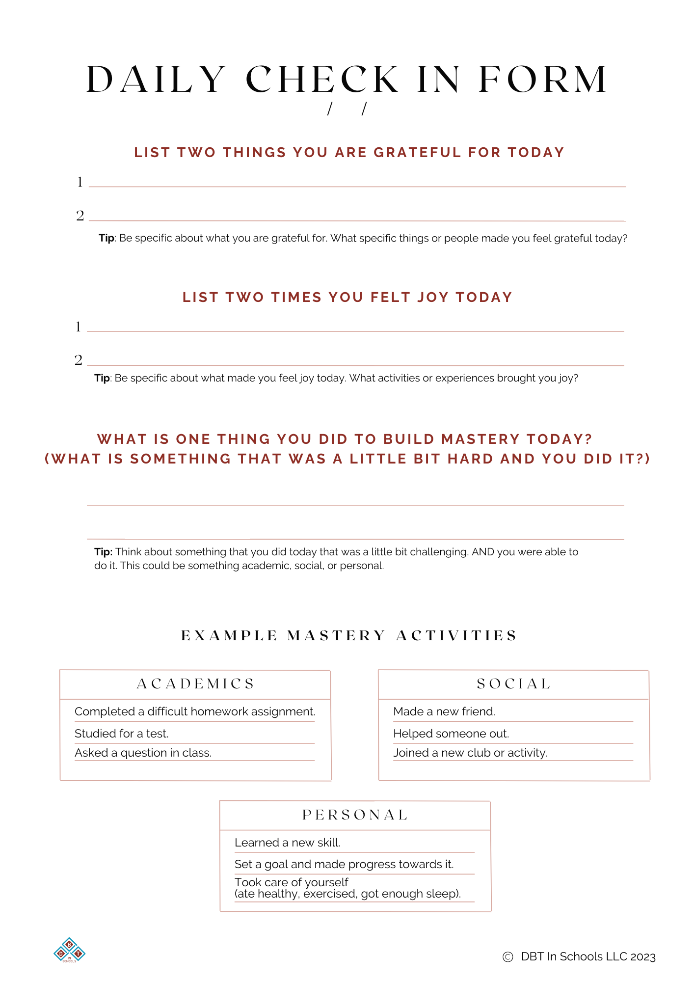 Downloadable Resources For Educators, Counselors, and Parents — DBT in ...