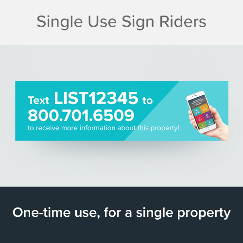 Single Use Sign Riders — Shop by ListReports