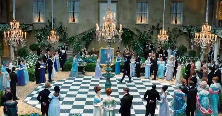 Regency-style set design of Netflix's Bridgerton — Paper & Moon