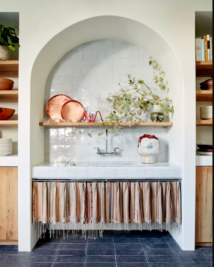 Kitchen cupboard skirts — Paper & Moon