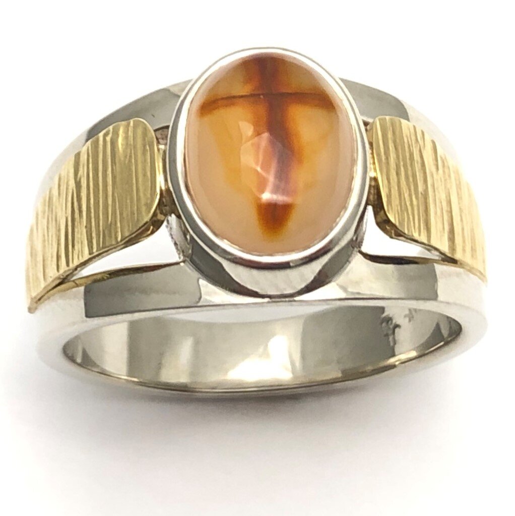 18k Oregon Sunstone & Diamond Ring — The Jewel
