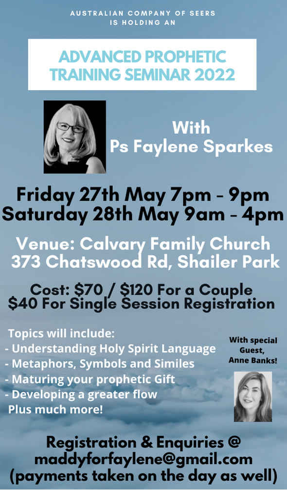 Prophetic Training & Events — Australian Company Of Seers