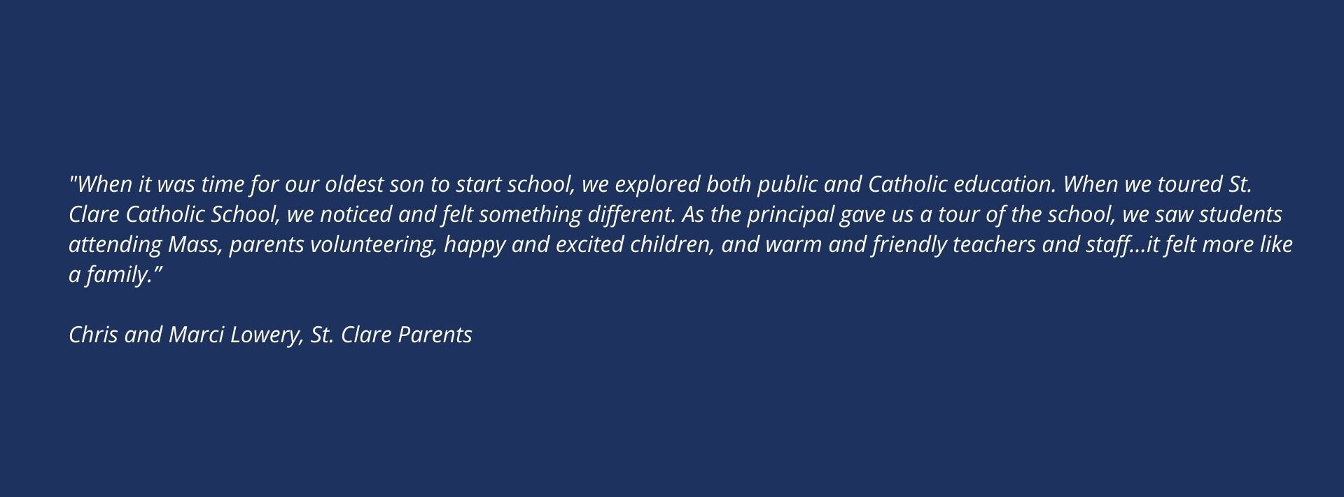 St. Clare Catholic School