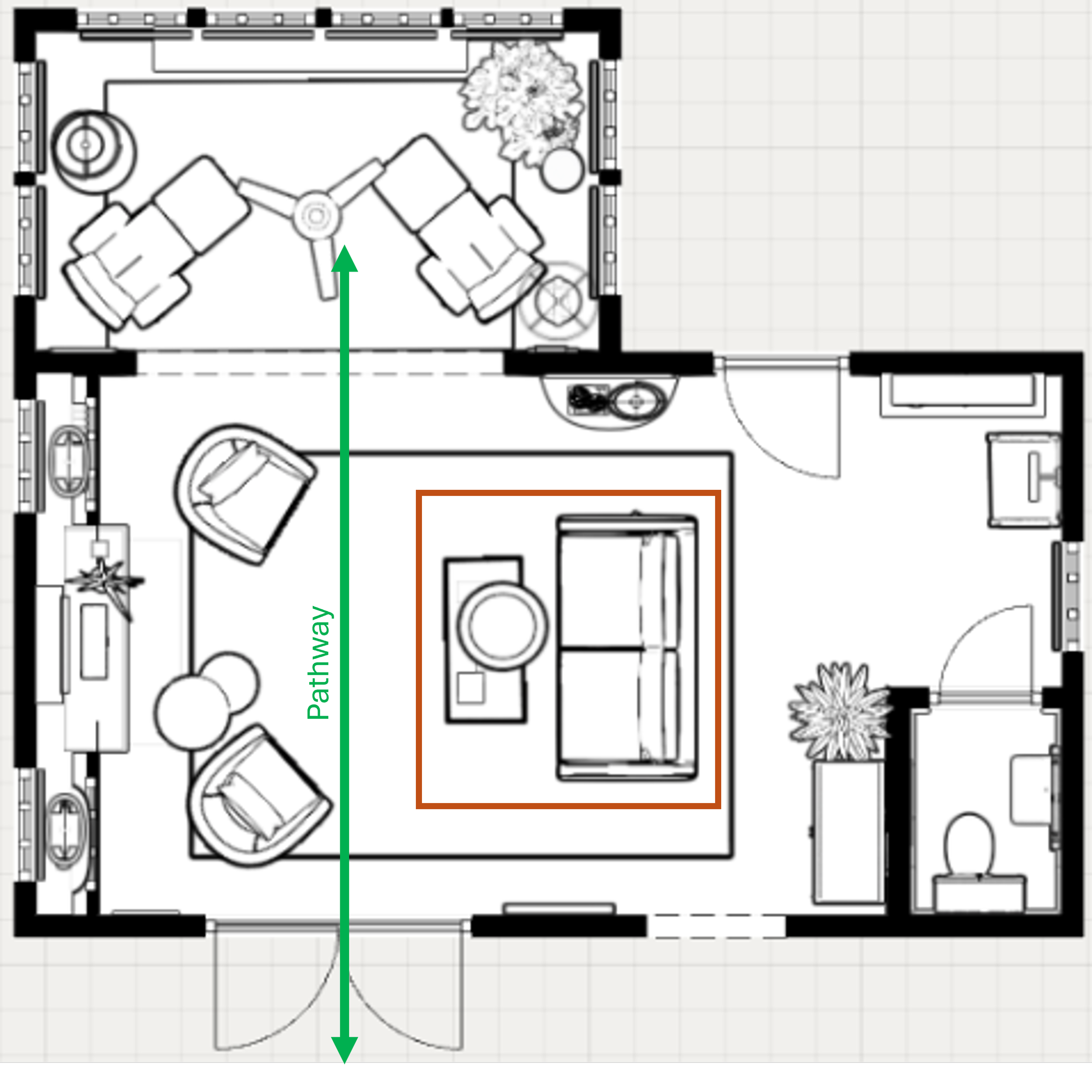 How to Arrange Furniture in a Through-Room Without Blocking Pathways or ...